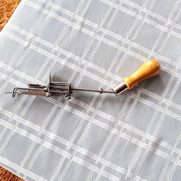 Other | Vintage Rug Tufter With Wood Handle Patent Markings | Poshmark